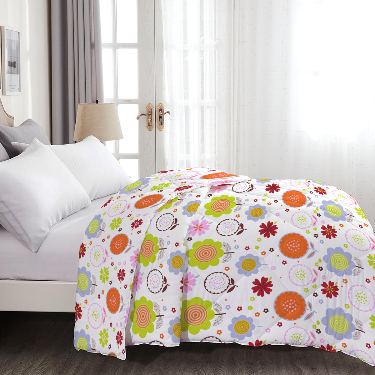 Cotton Home - Printed Roll Comforters - King/Queen Size